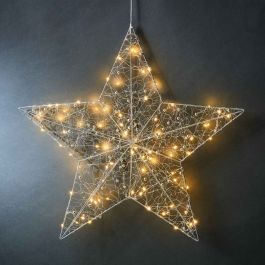SHINING STAR - LED αστέρι 3D με λαμπάκια, ασημί - butlers.gr